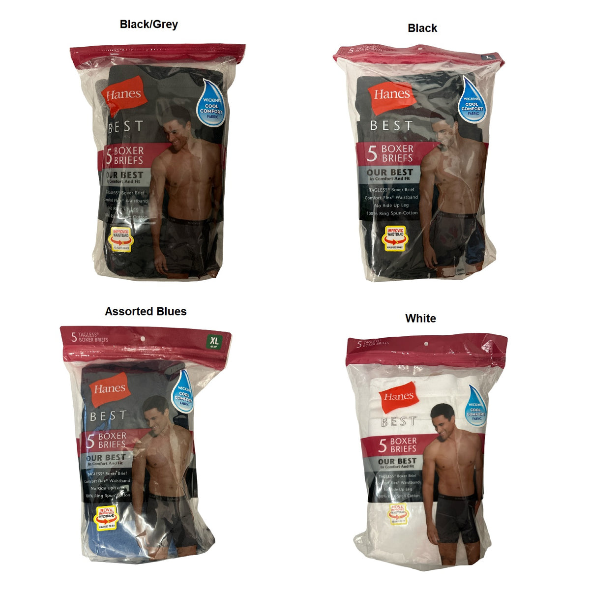 Hanes Men's Best Comfort Tagless Flex Waistband No Ride-Up Boxer Brief ...