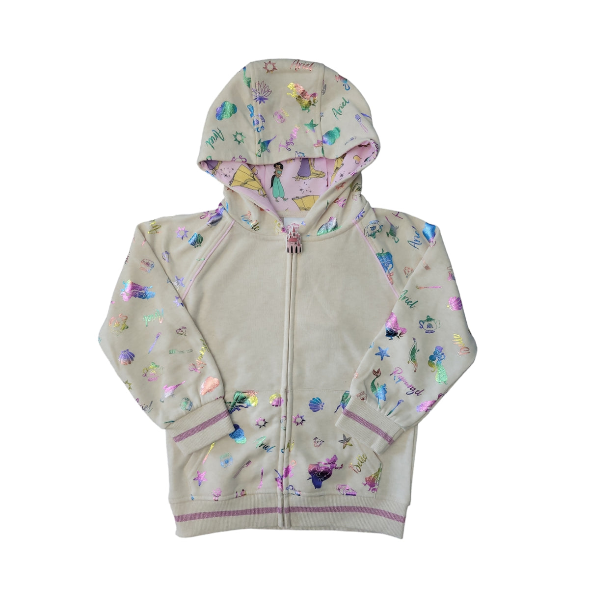 Disney Princess Warm and Cozy Character Full Zip Hooded Jacket ...