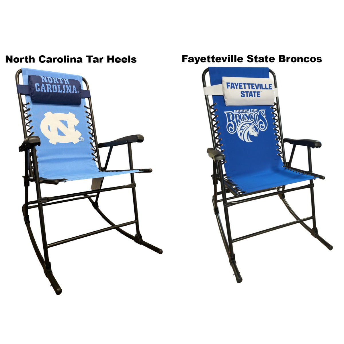 Logo Brands NCAA Folding & Portable Bungee Rocking Chair with Adjustab ...