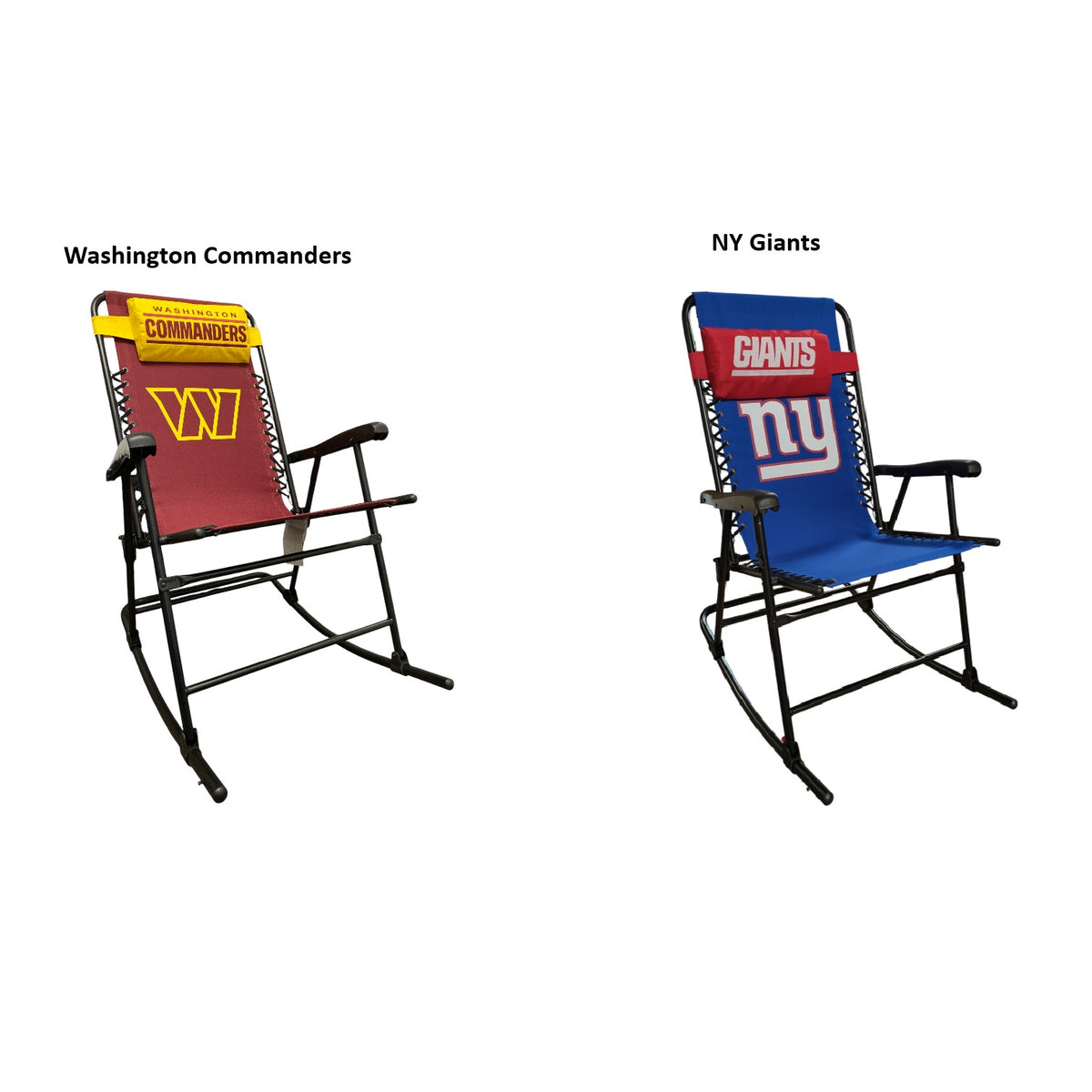 Logo Brands NFL Folding & Portable Bungee Rocking Chair with Adjustabl ...