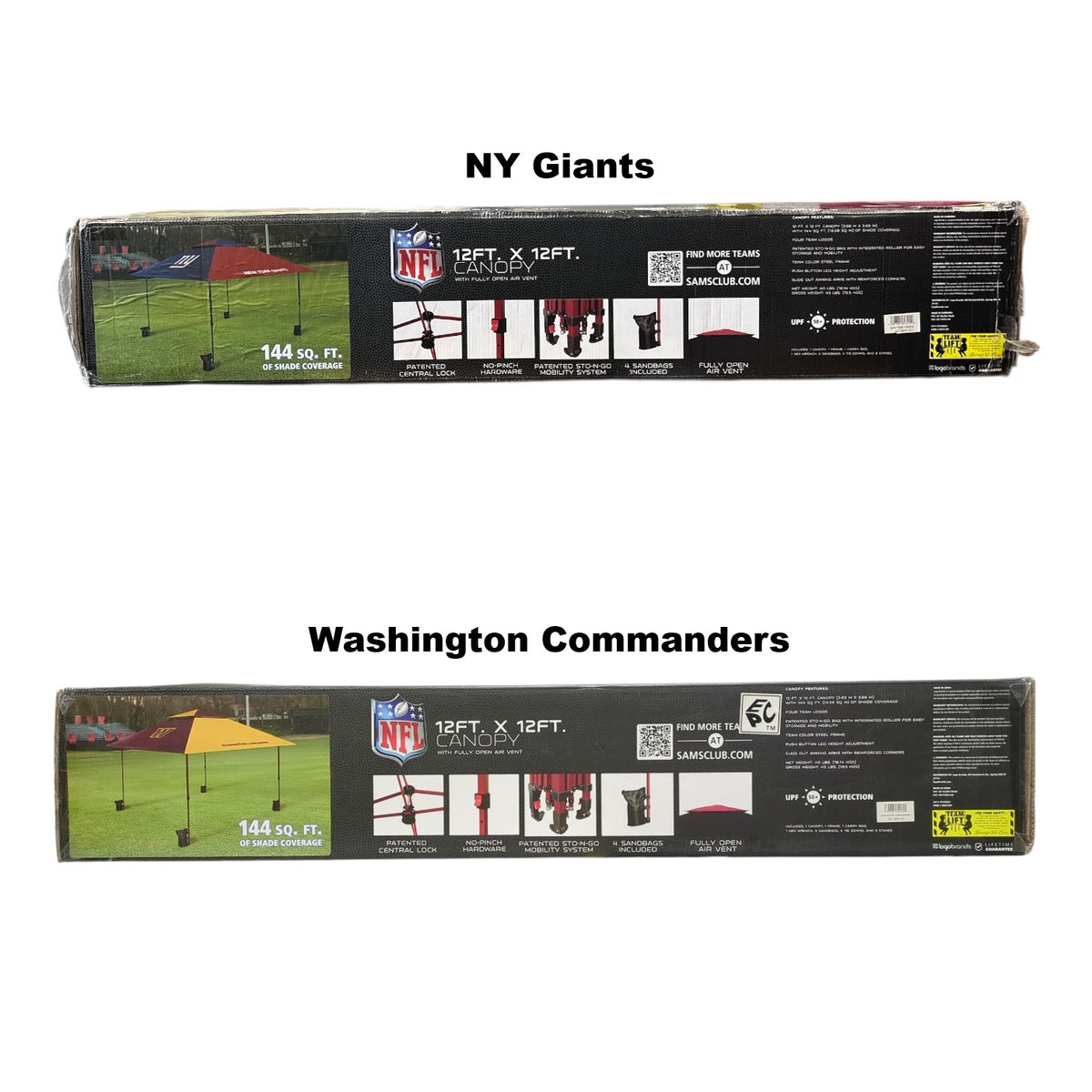 Logo Brands Officially Licensed NFL 12' x 12' Adjustable Canopy w/ Air ...