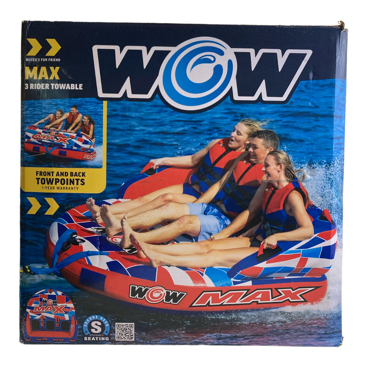 WOW MAX 3 Rider Towable With Front And Back Tow Points — Ewirelessgear