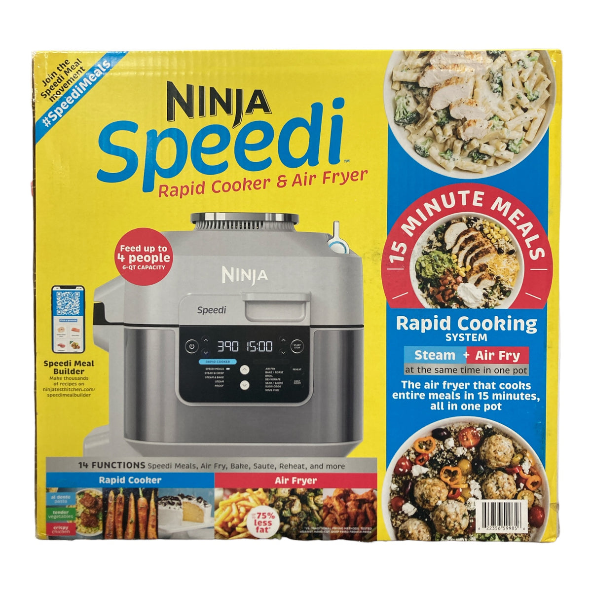 Ninja Speedi Rapid Cooker & Air Fryer 14-in-1 6-Qt. Capacity, Sea Salt ...