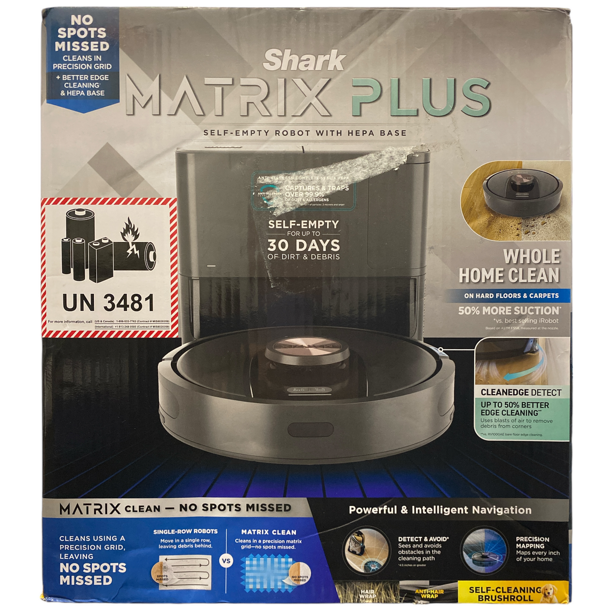 Shark Matrix Self-Emptying Robot Vacuum With 30 Day Dock, UR2360S ...