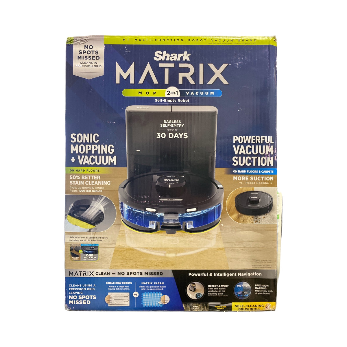 Shark Matrix Robot Vacuum & Mop, 30 Day Dock, Sonic Mop Tech, Wi-Fi UR ...
