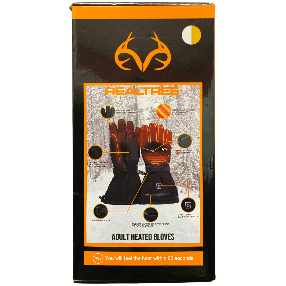 Realtree Adult Heated Gloves with 2 Rechargeable 5000mAh Power Banks ...