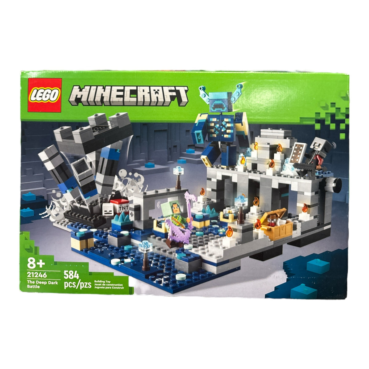 LEGO Minecraft The Deep Dark Battle Building Toy Set, 21246, 584 Piece ...
