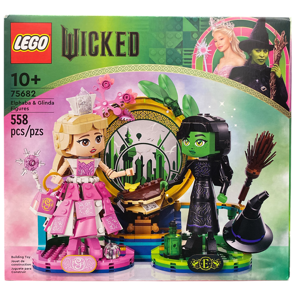 LEGO Wicked Elphaba & Glinda Figures Fantasy Playset Building Set, 558 ...