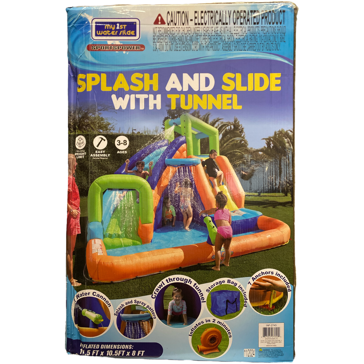 My 1st Water Slide Splash and Slide with Tunnel and Water Arch, INF-27 ...