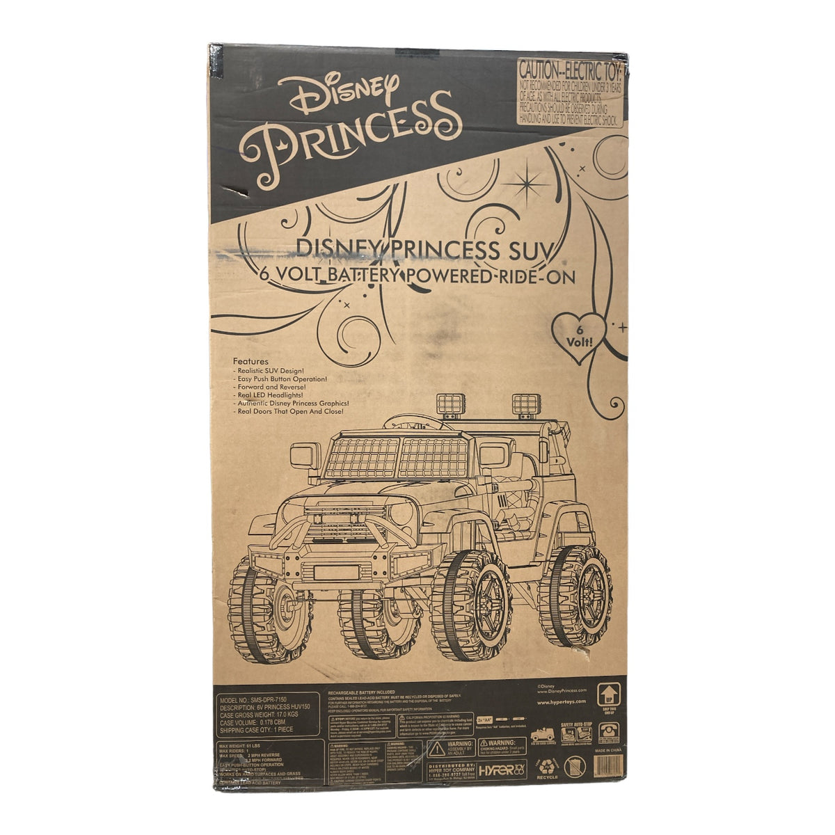 Disney Princess SUV 6 Volt Ride-On Toy, Max Weight 61lbs — Ewirelessgear