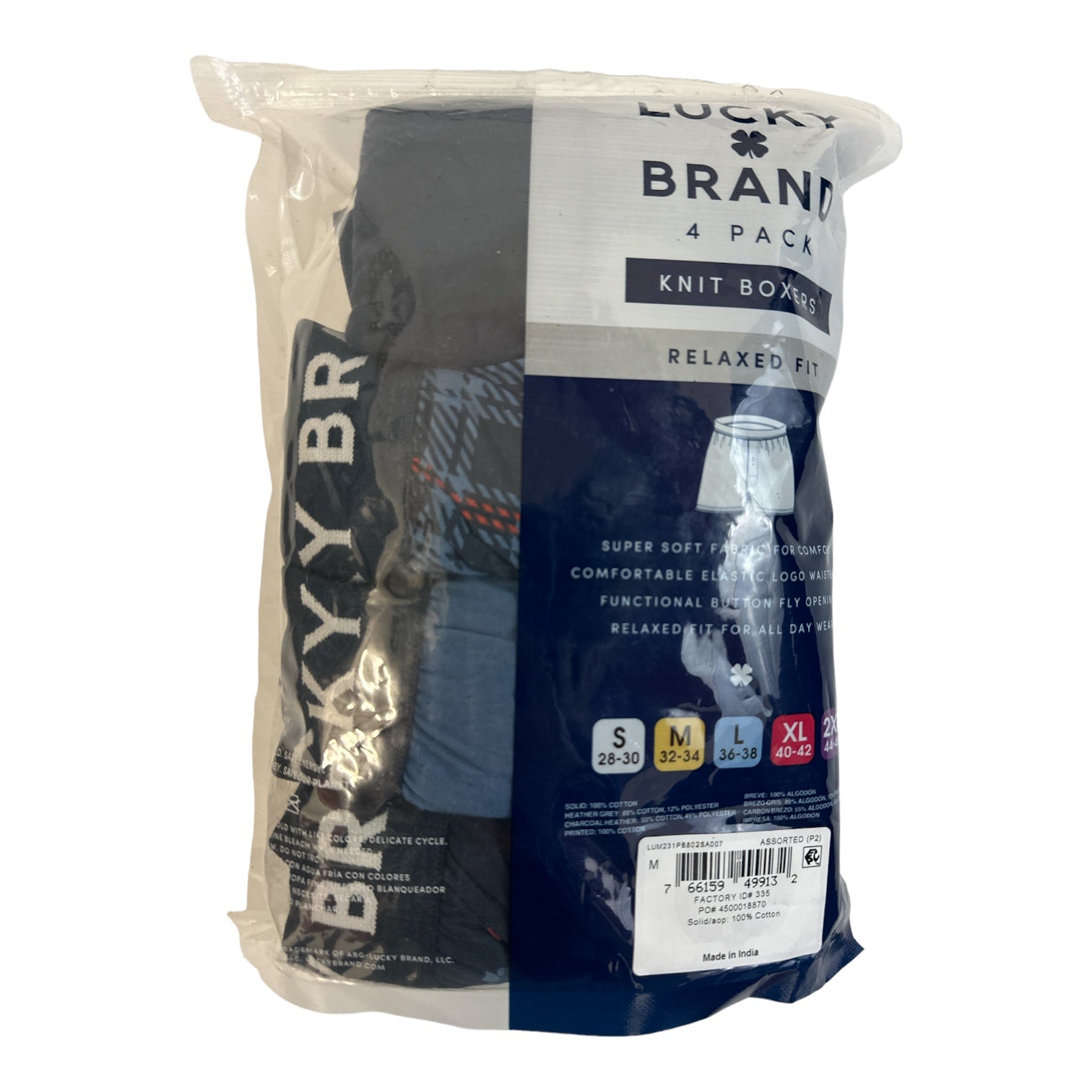 Lucky Brand Men's 4-Pack Relaxed Fit Soft Knit Boxers – Ewirelessgear