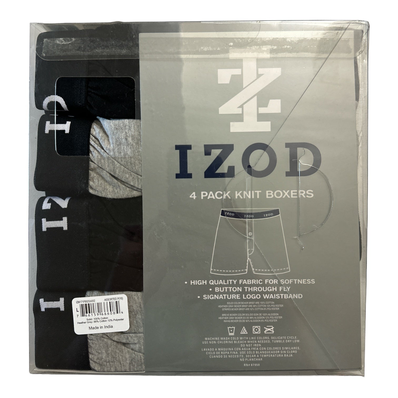 IZOD Men's 4-Pack Soft Knit Signature Logo Waistband Boxers – Ewirelessgear