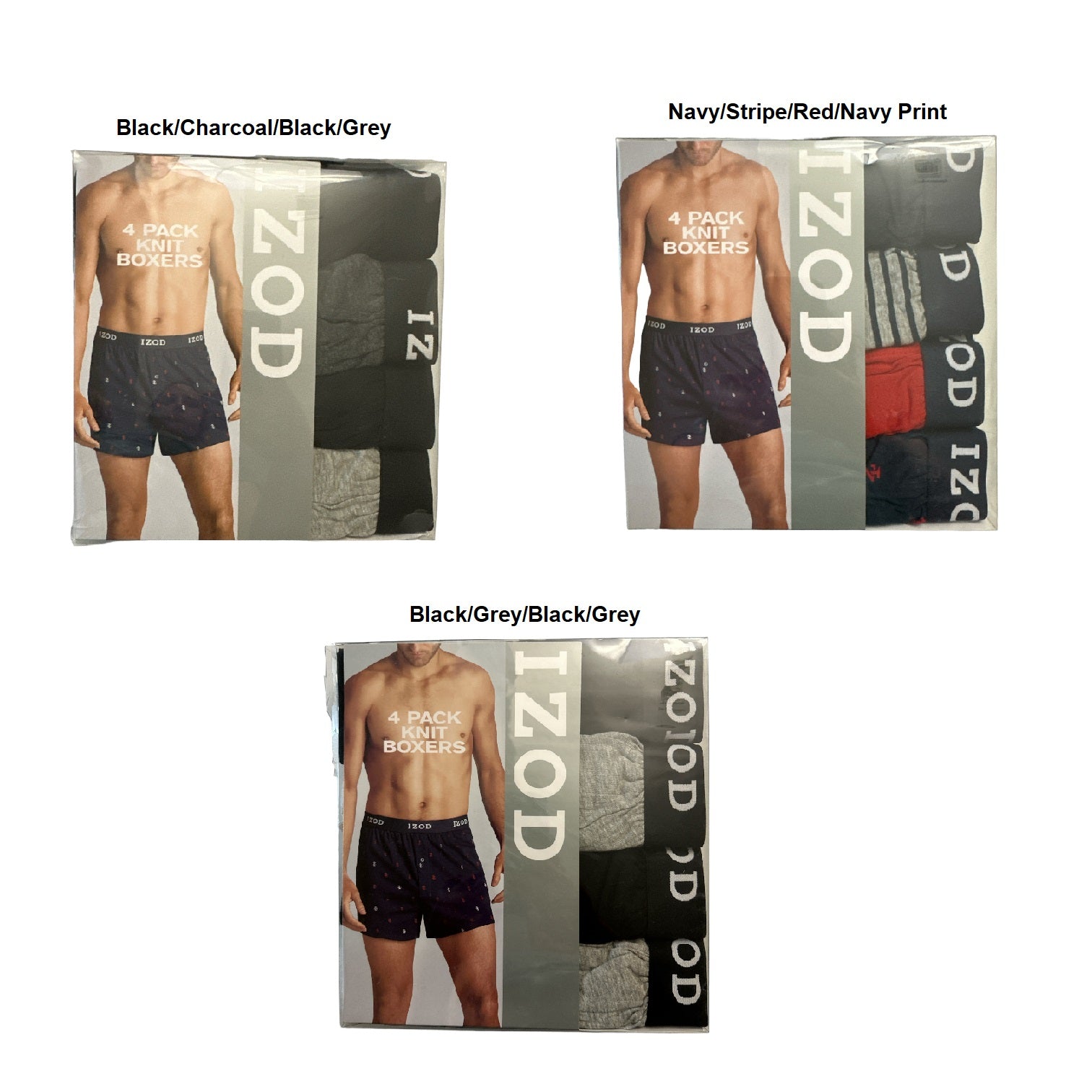 IZOD Men's 4-Pack Soft Knit Signature Logo Waistband Boxers – Ewirelessgear
