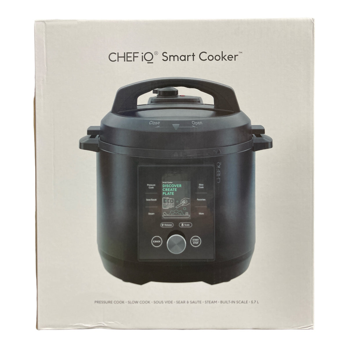 CHEF iQ 6 Quart WiFi Auto Steam Release Smart Pressure Cooker w/ Built ...