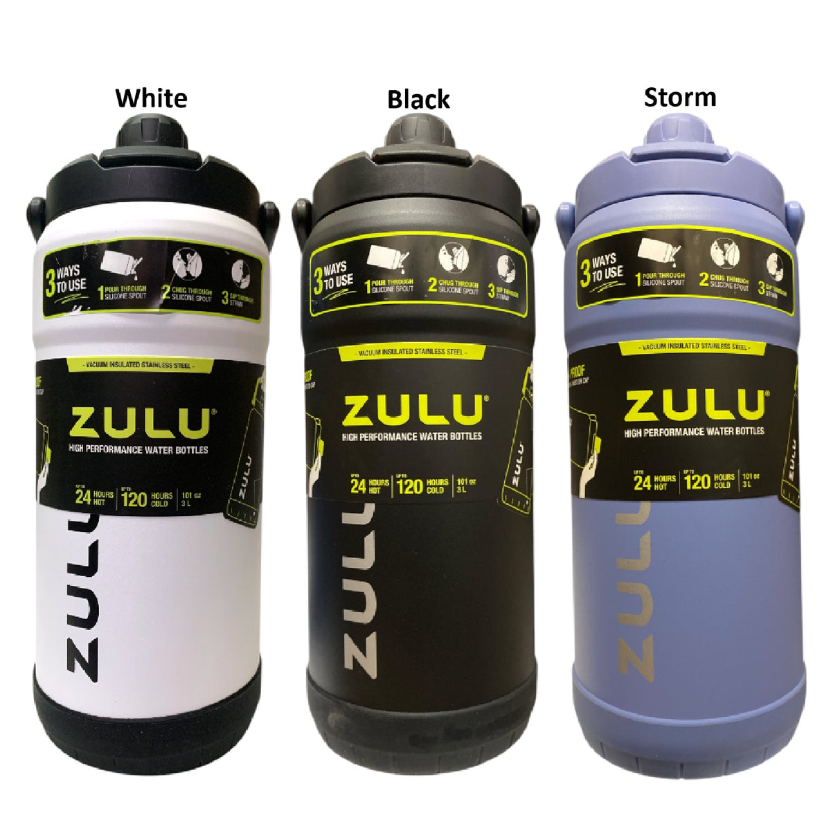 Zulu Mammoth Vacuum Triple Wall Insulated Stainless Steel Water Bottle ...