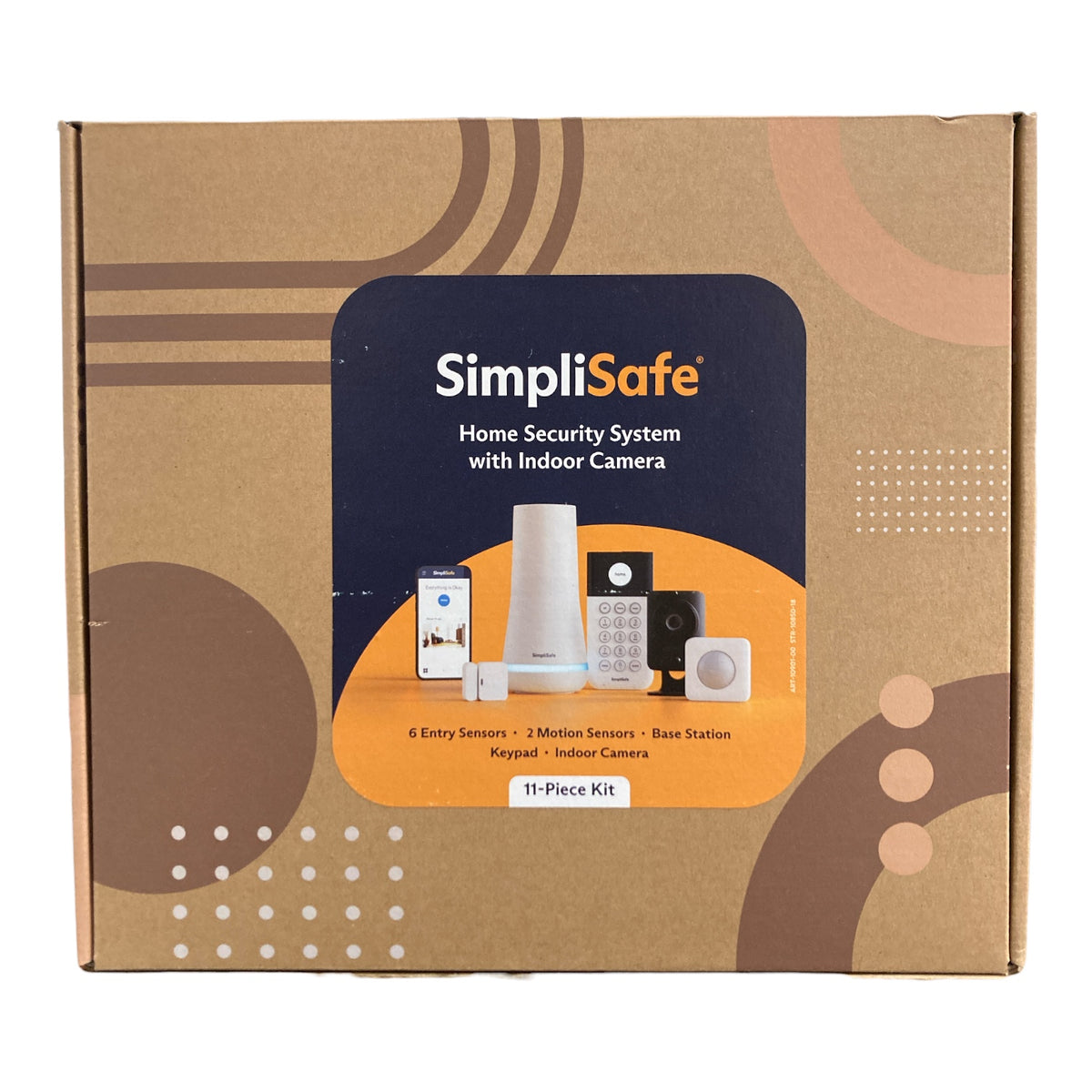 SimpliSafe 11-Piece Home Security System with Indoor Camera with 6 Ent ...