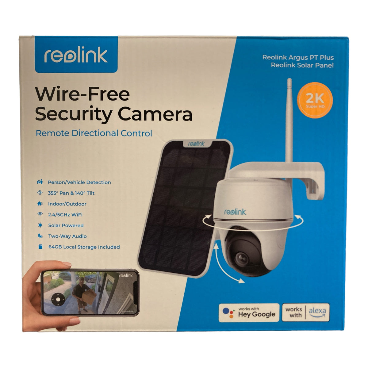 Reolink Argus PT + Solar Panel 2K 4MP Outdoor Wi-Fi Security Camera — Ewirelessgear