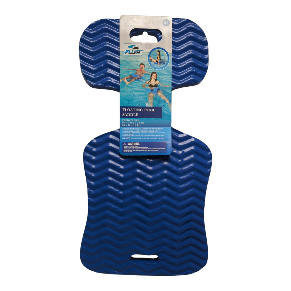 Fluid Aquatics Triple-Dipped Vinyl Coated Floating Pool Saddle, 36 ...