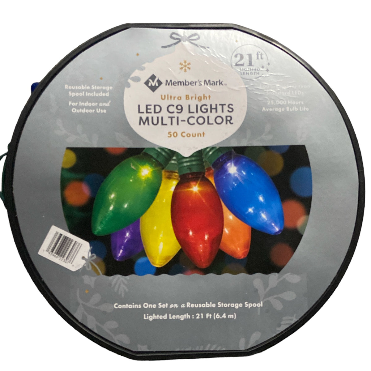 Member's Mark Ultra Bright LED C9 Lights, Indoor/Outdoor, Multicolor ...