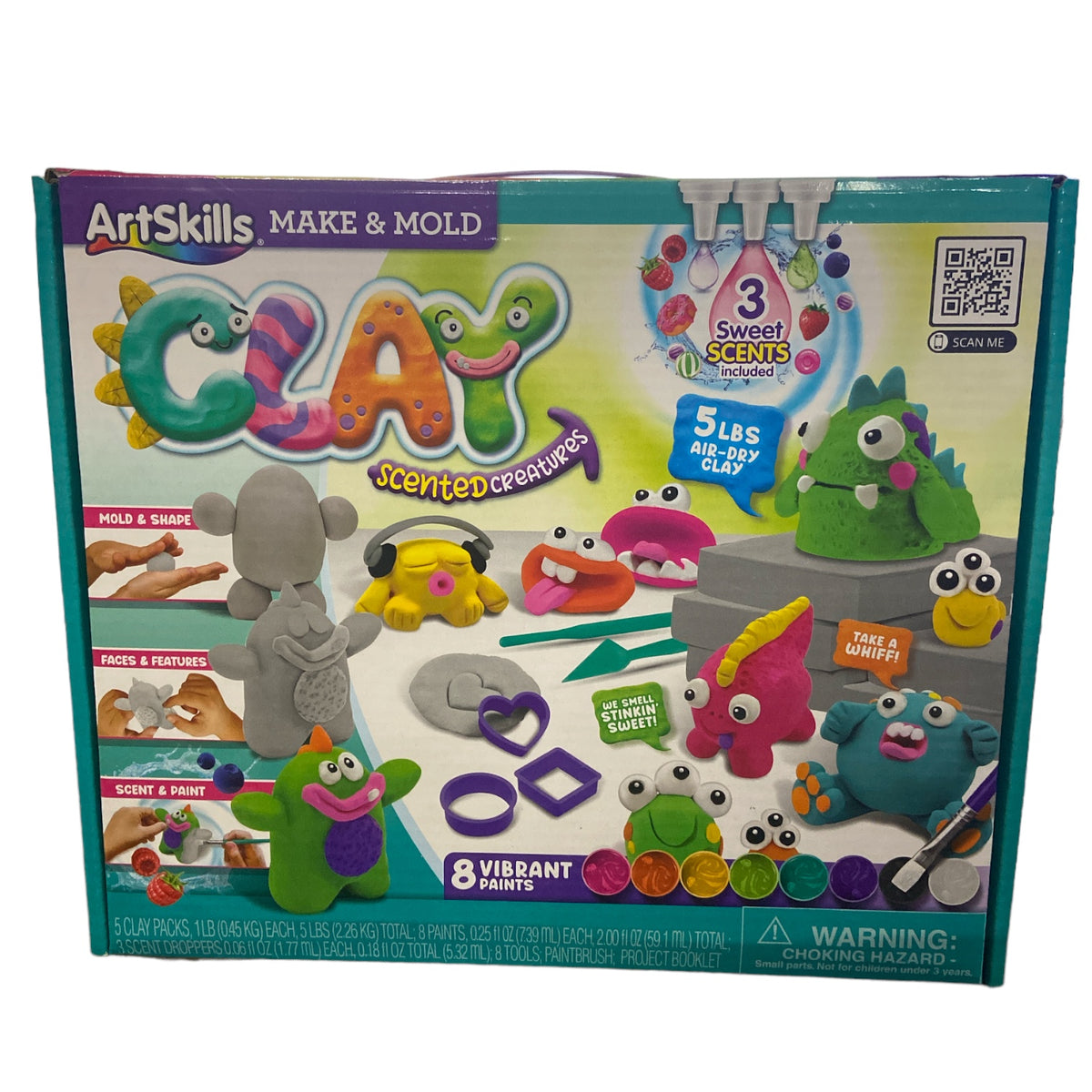 ARTSKILLS Clay Creations with 5 lbs. Air Dry Clay, Paints, and Scents ...
