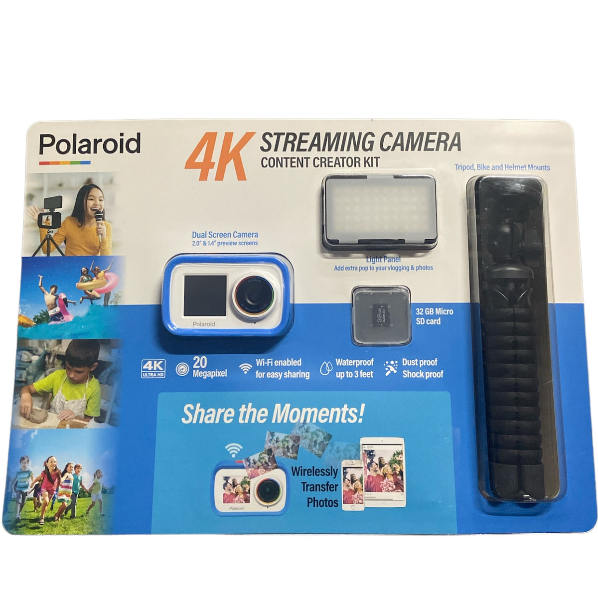 Polaroid 4k Ultra HD Action Cam Kit, Content Creator Kit — Ewirelessgear