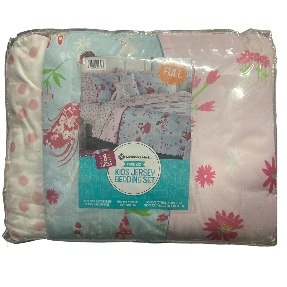 Member's Mark Bed-in-a-Bag Kids' Comforter Set, Princess 8-Piece Full ...